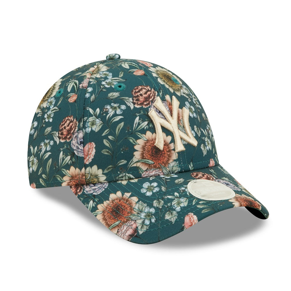 New York Yankees 9FORTY Womens All Over Print Floral Teal Cap – NewEra