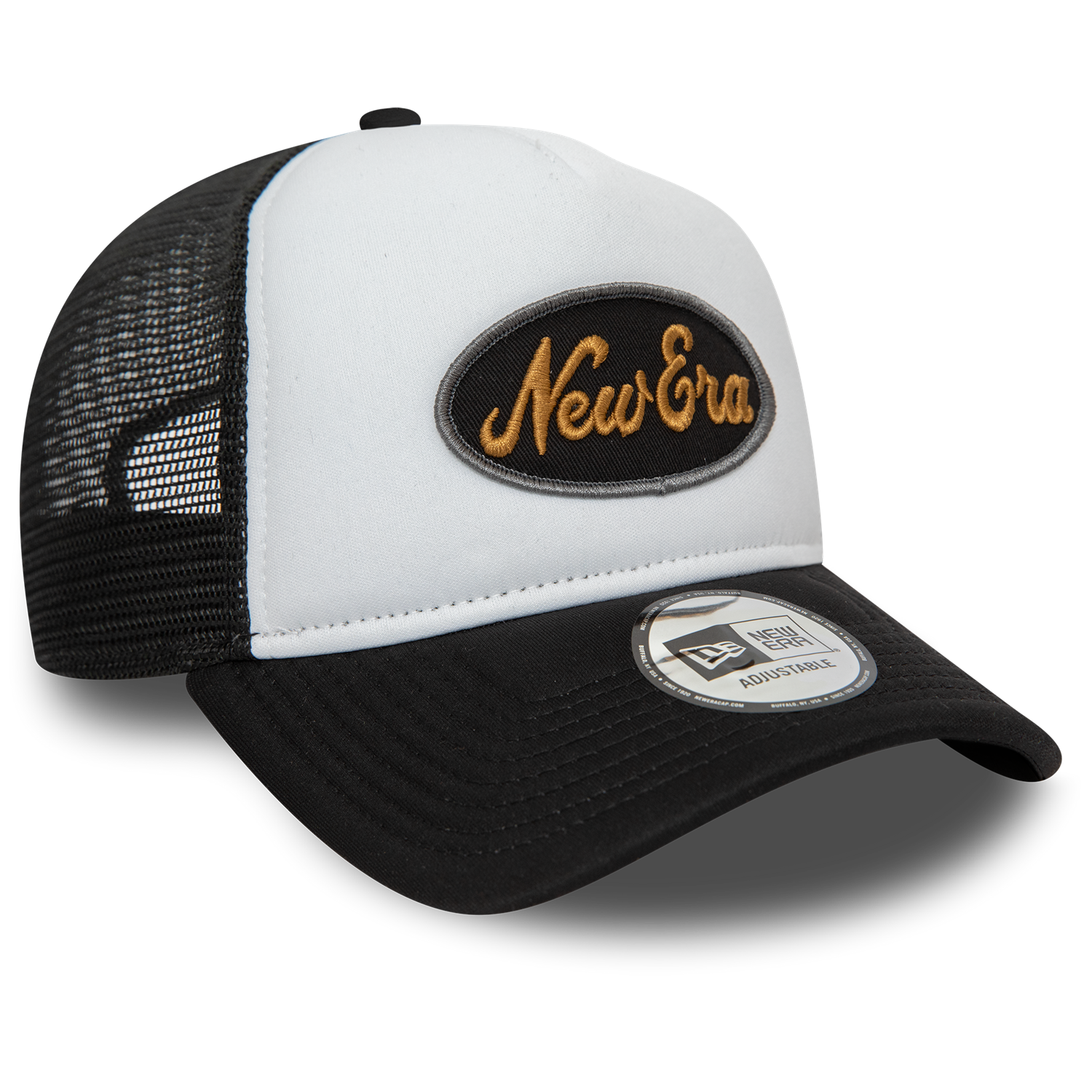 New Era Oval White/Black Trucker Cap – NewEra