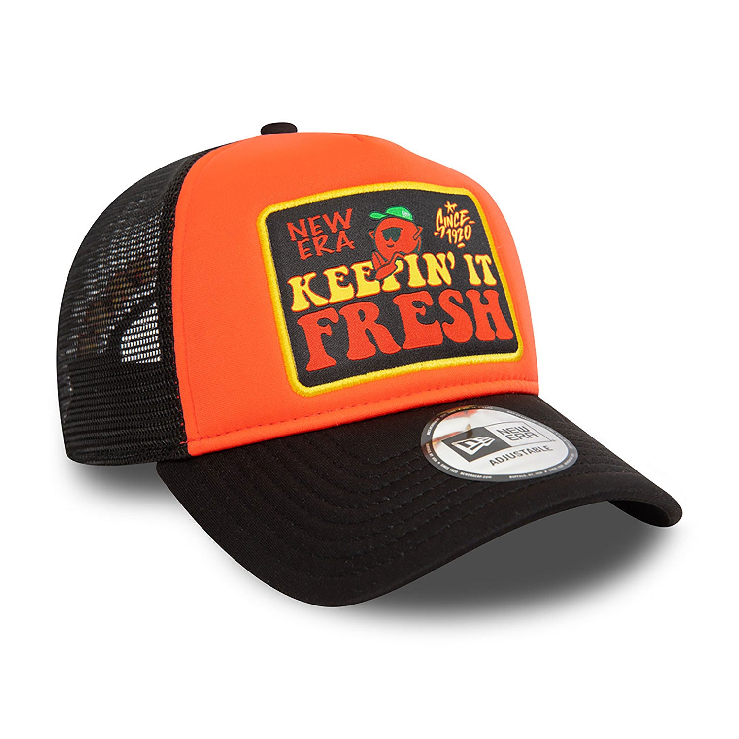 New Era Keepin It Fresh Patch Orange Trucker Cap – NewEra