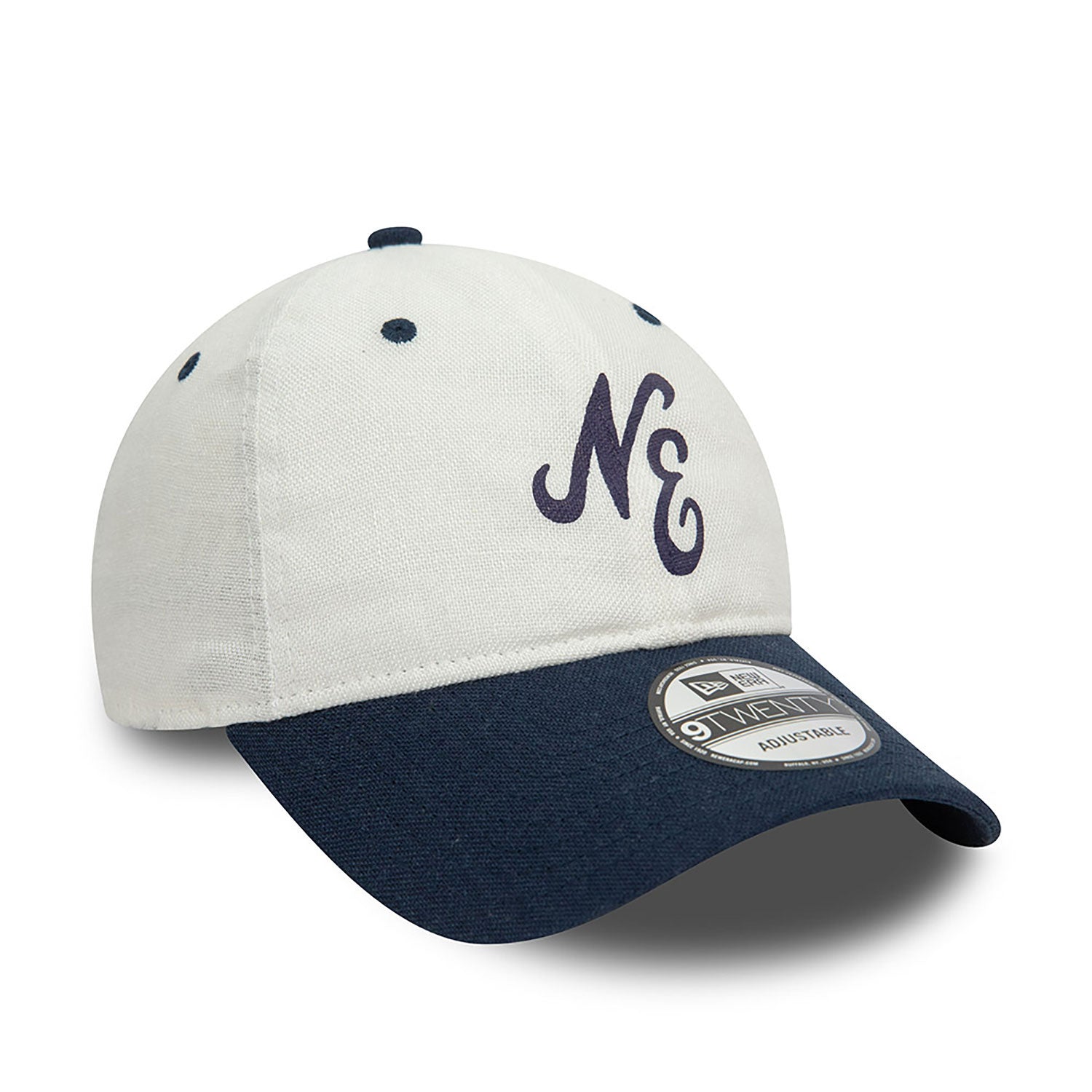 New Era 9TWENTY Linen Script White/Blue Cap – NewEra