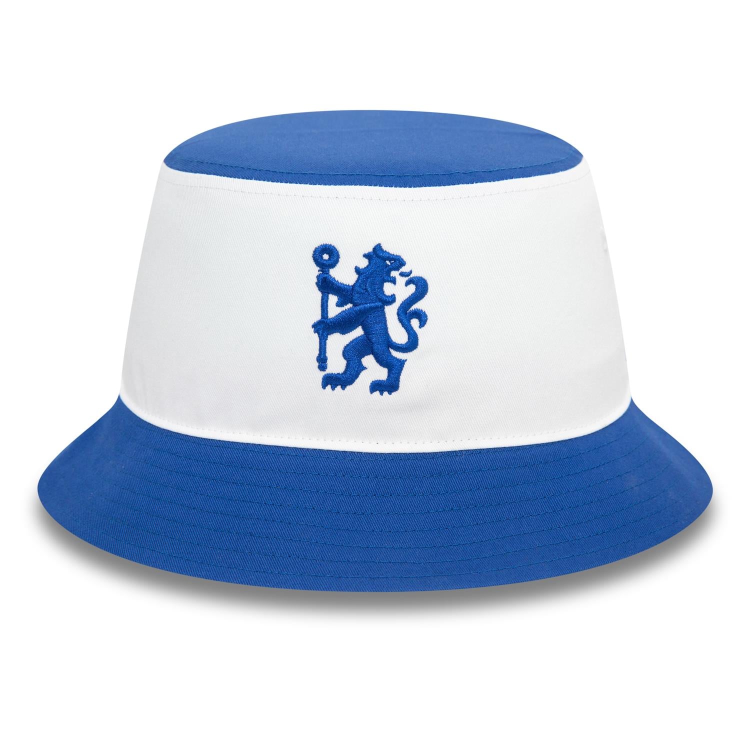 Chelsea FC Lion Crest Colour Block White/Blue Bucket Hat – NewEra