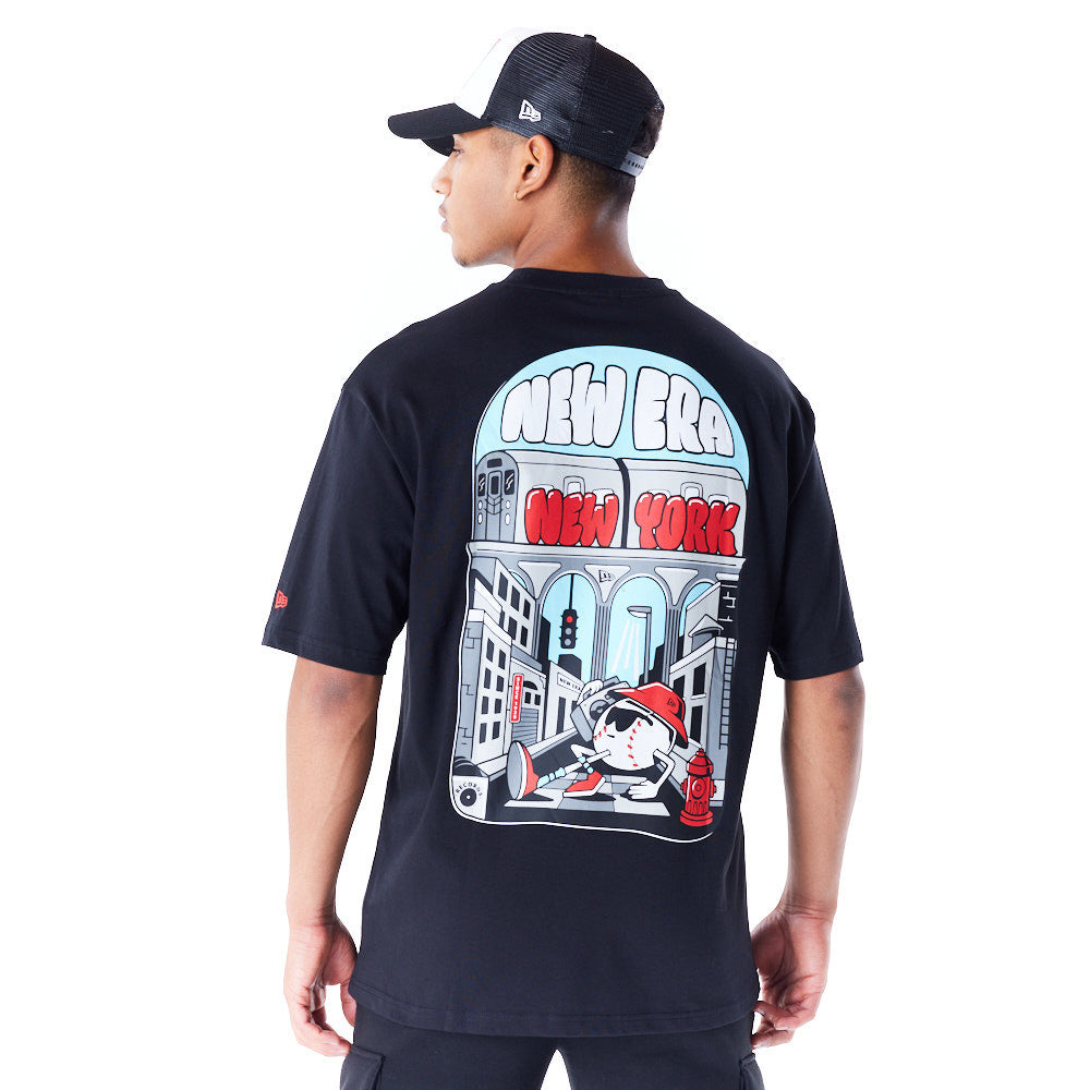 New Era New York City Graphic Oversized Black Tee – NewEra