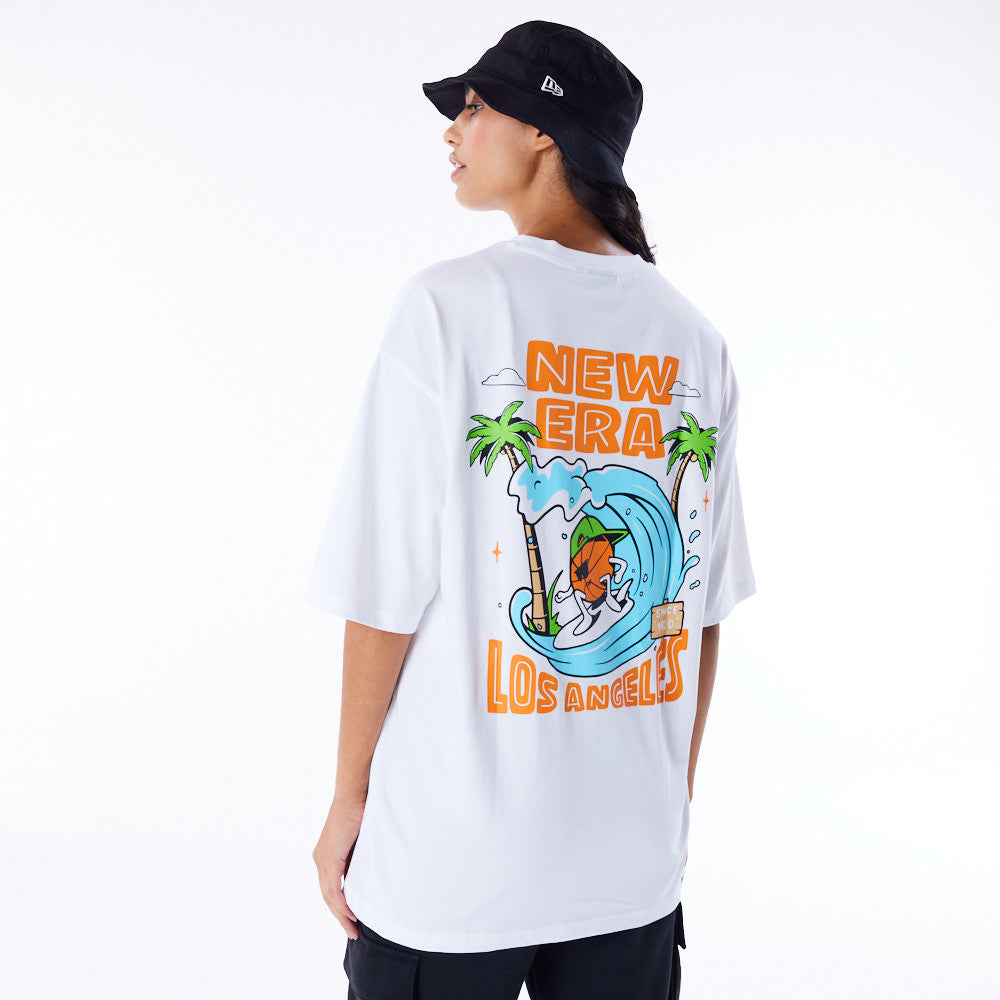 New Era Los Angeles City Graphic Oversized White Tee – NewEra