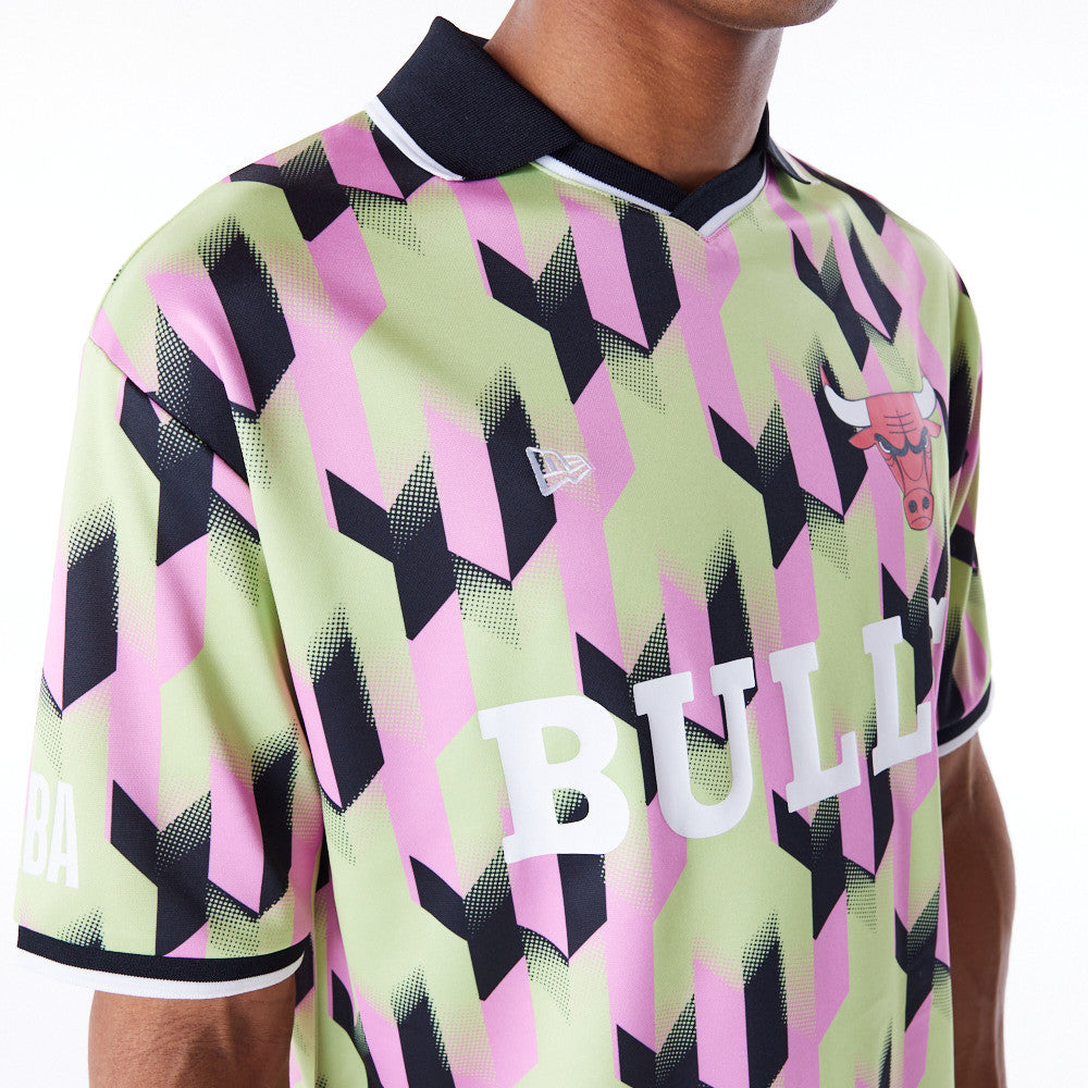 Chicago Bulls NBA Soccer Pink/Green Tee – NewEra