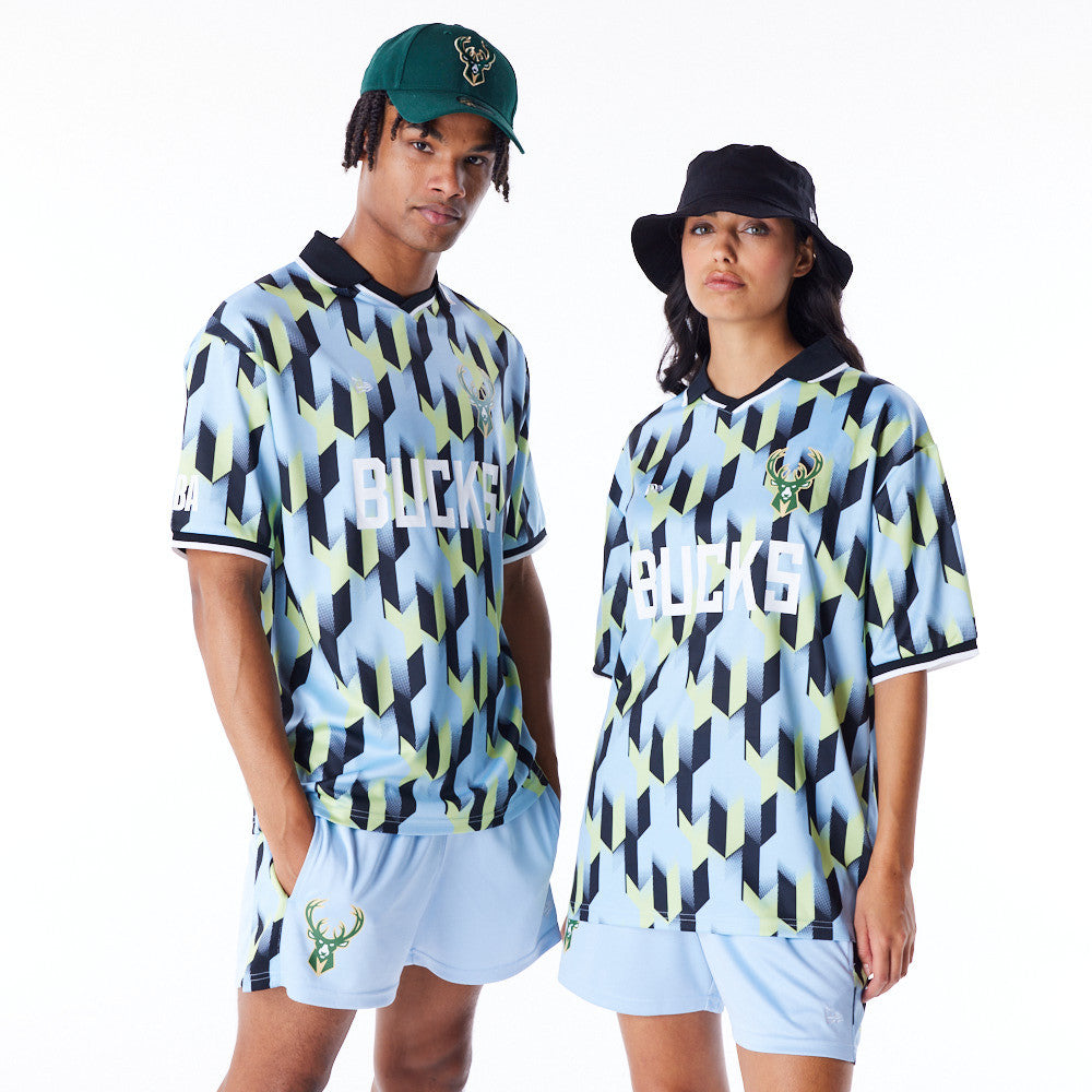 Milwaukee Bucks NBA Soccer Blue Tee – NewEra