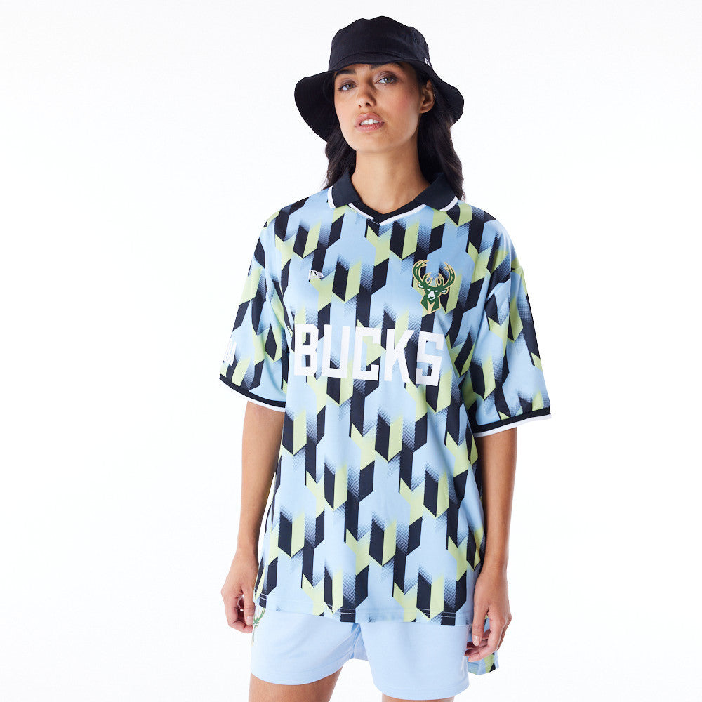 Milwaukee Bucks NBA Soccer Blue Tee – NewEra