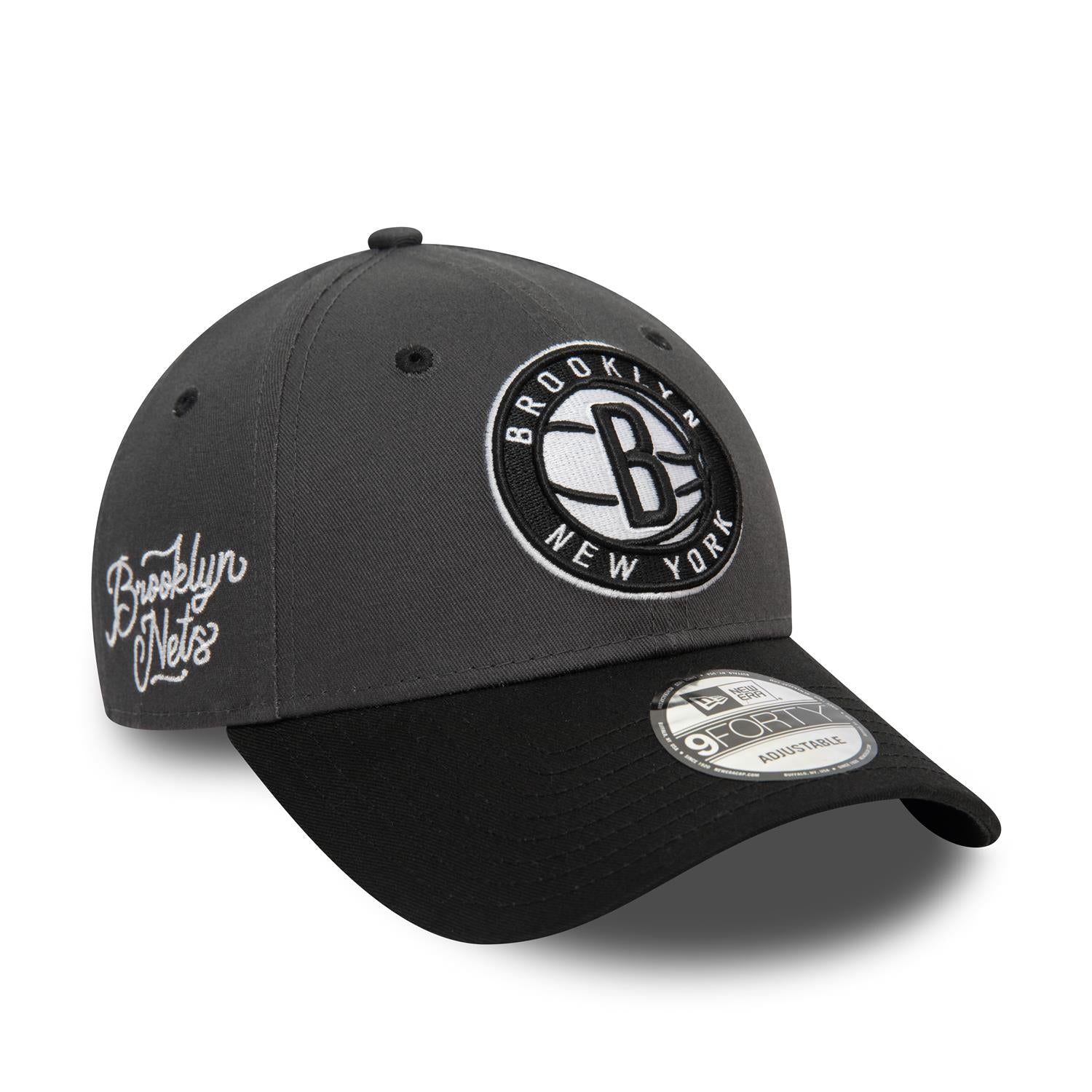 Brooklyn Nets 9FORTY NBA Side Patch Graphite Cap – NewEra