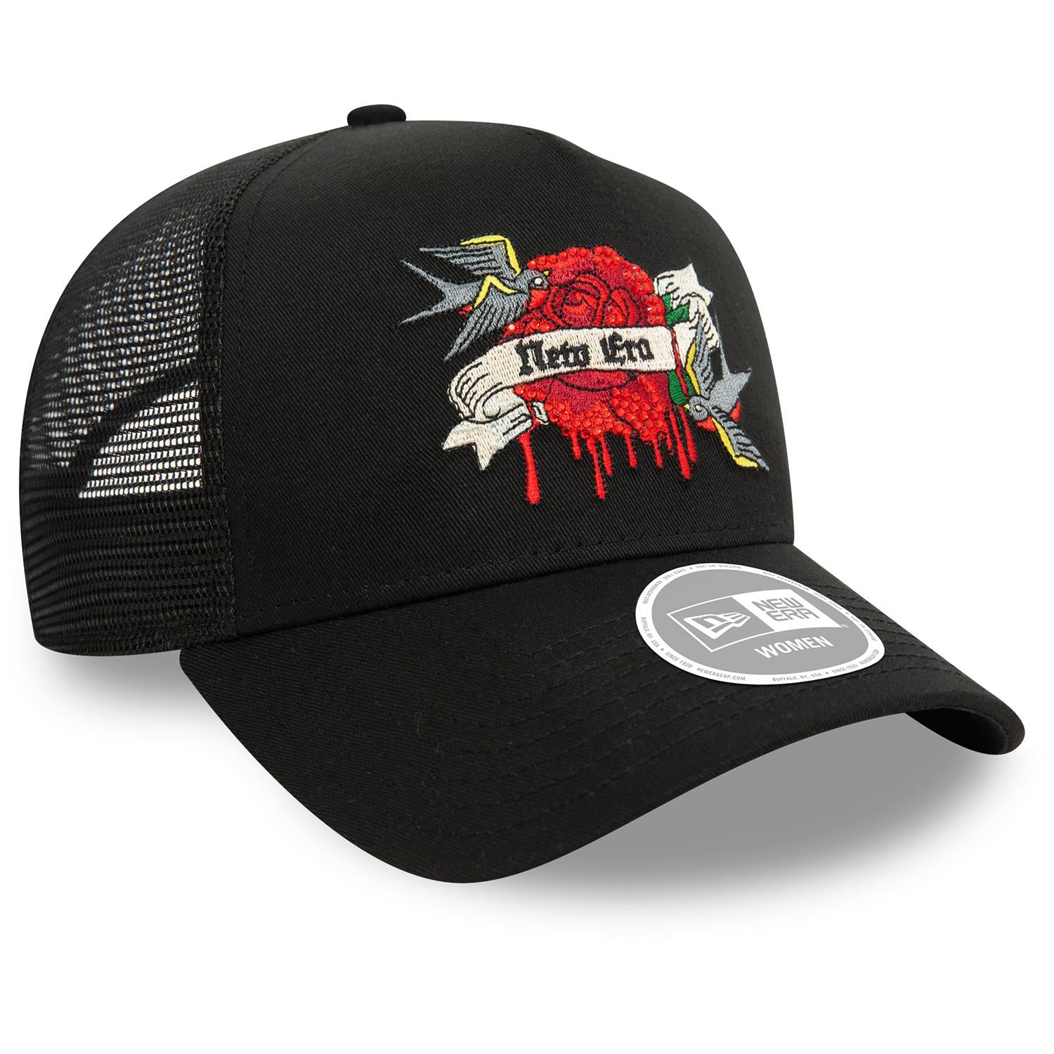 New Era Womens Tattoo Graphic Black Trucker Cap – NewEra