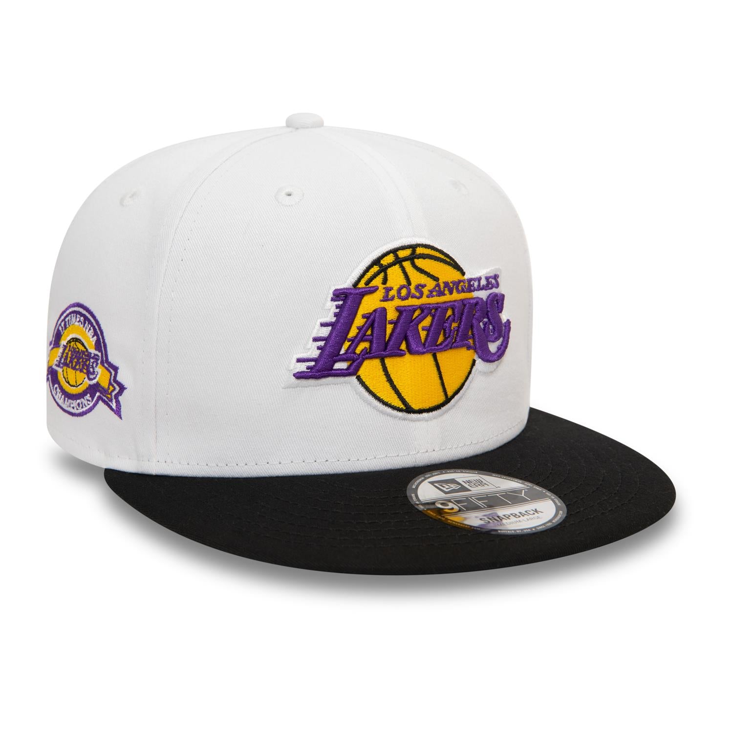 Los Angeles Lakers 9FIFTY White Crown Patch White/Black Cap – NewEra