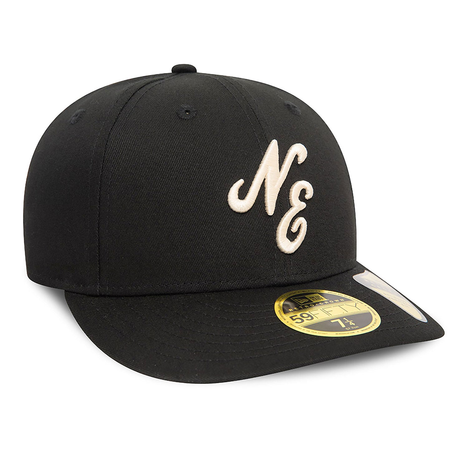 New Era 59FIFTY Low Profile Heritage Script Black Cap – NewEra