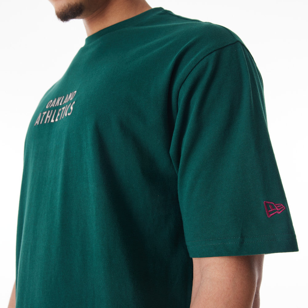 Oakland Athletics Oversized MLB Tartan Infill Dark Green Tee – NewEra