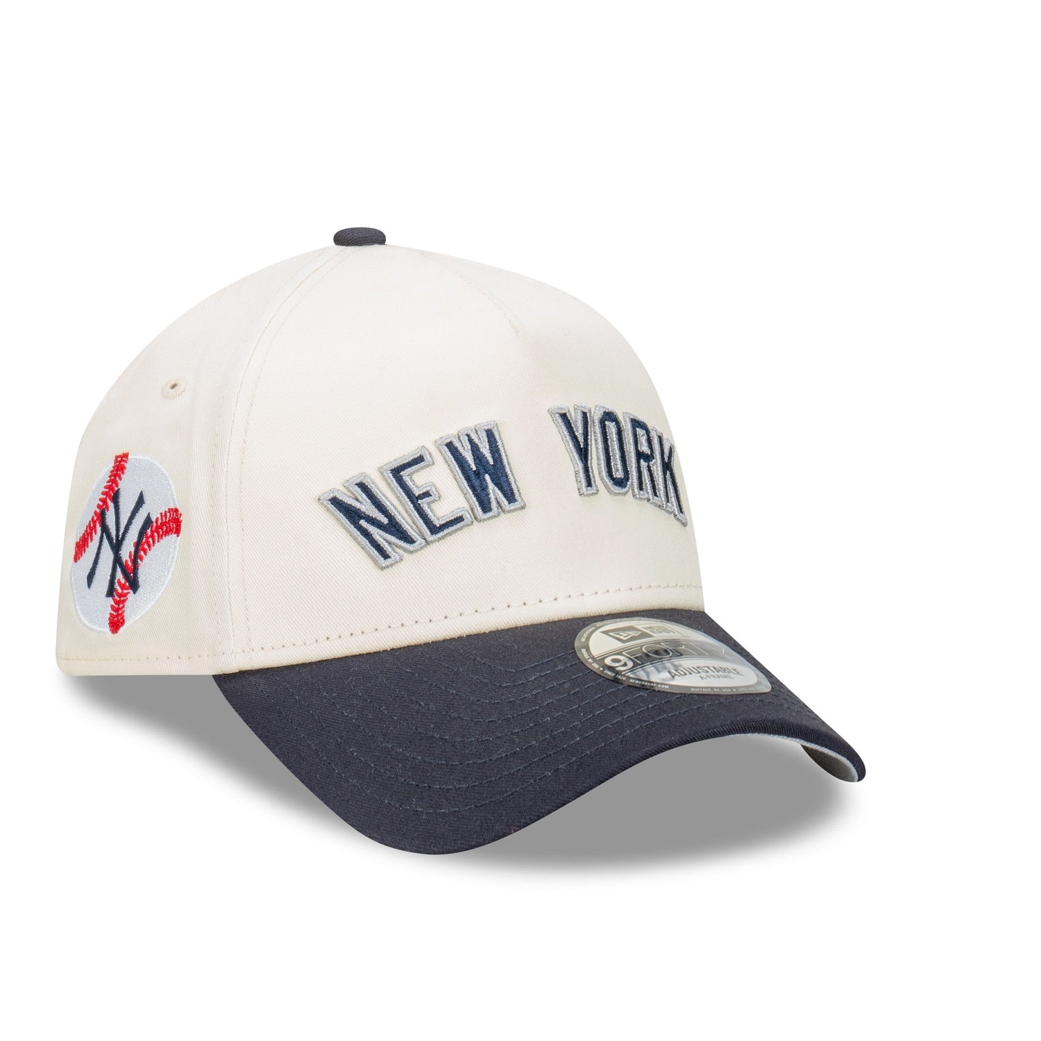 New York Yankees 9FORTY A-Frame Apac Exclusive Wordmark White/Navy Cap ...