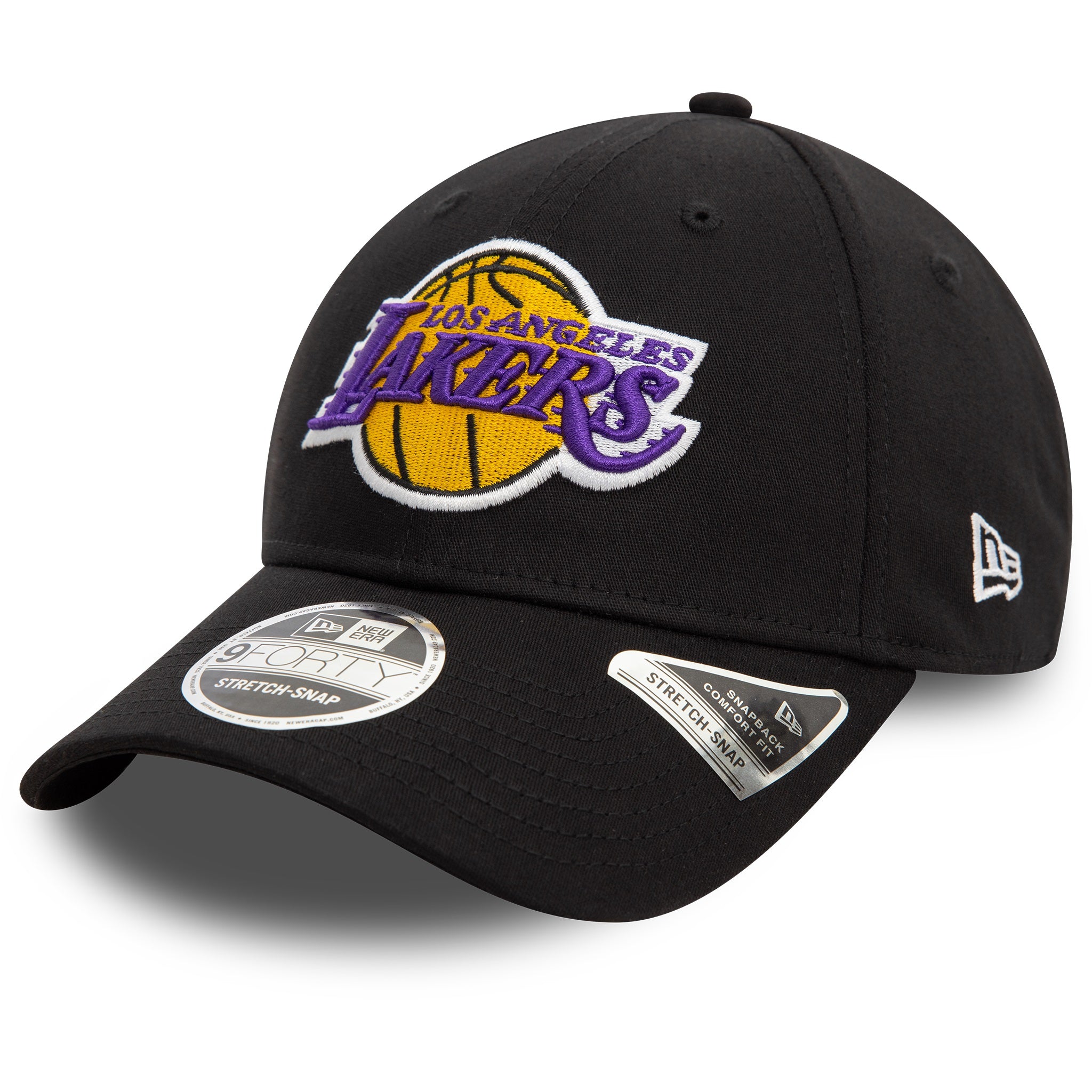 Los Angeles Lakers 9FORTY NBA Stretch Snap Black Cap – NewEra