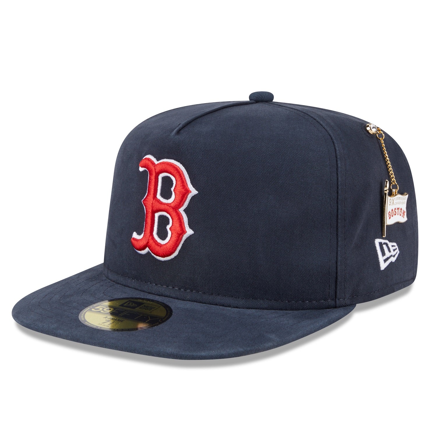Boston Red Sox 59FIFTY Champship Side Flag Original Team Colour Navy C ...