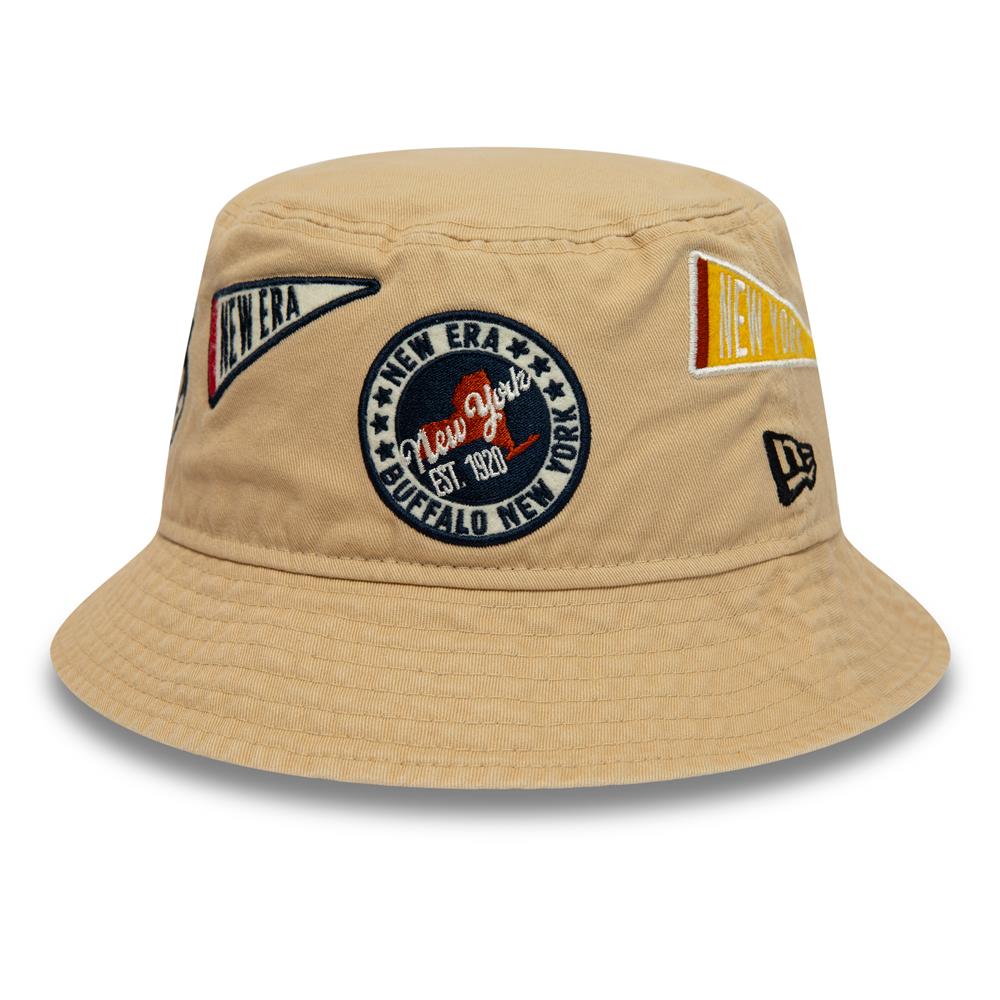 New Era Bucket All Over Patch Oatmeal Hat – NewEra