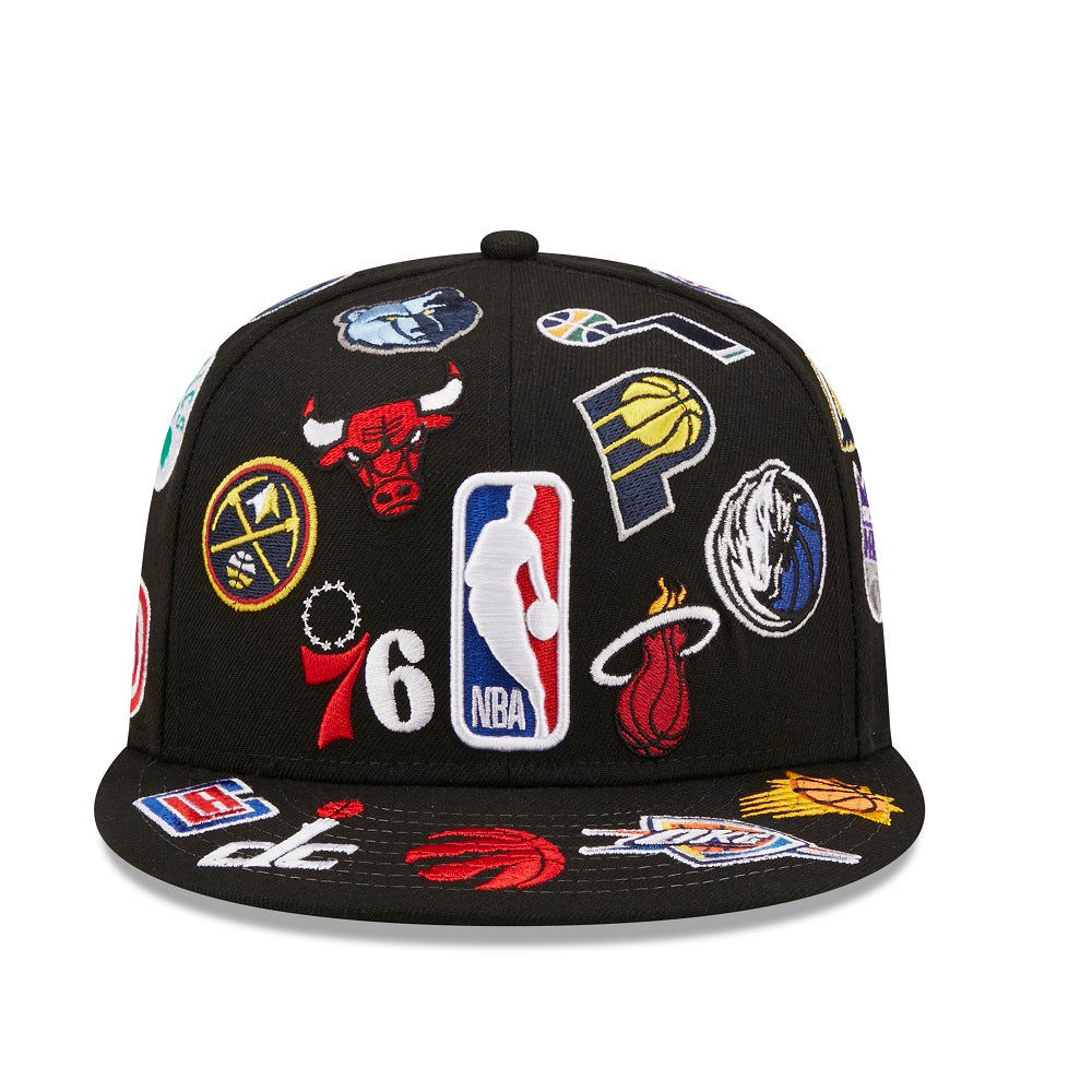 New Era NBA 59FIFTY All Over Patch Black Cap – NewEra