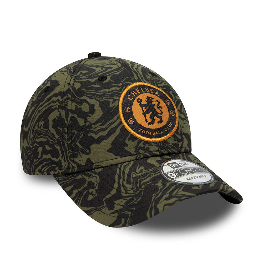 Chelsea Football Club 9FORTY All Over Print Olive Cap – NewEra