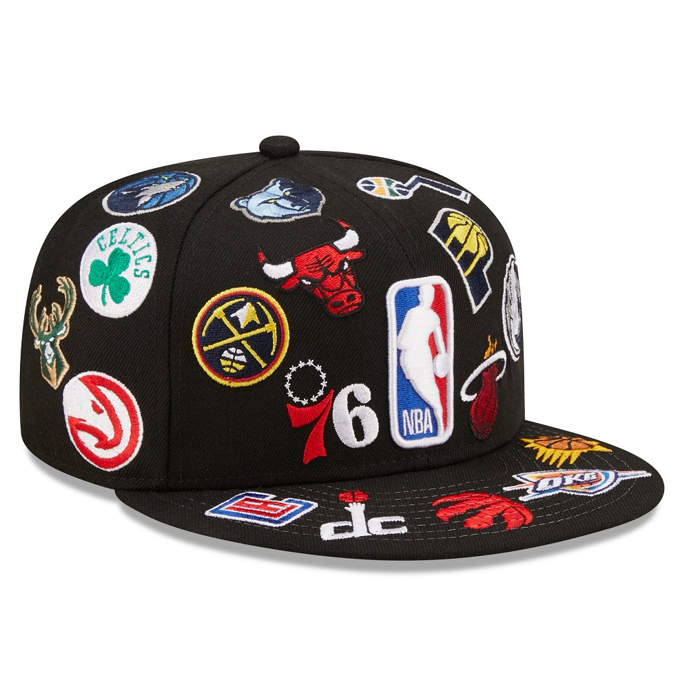 New Era NBA 59FIFTY All Over Patch Black Cap – NewEra