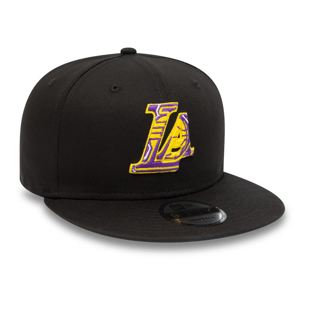 Los Angeles Lakers 9FIFTY Team Infill Logo Black Cap – NewEra